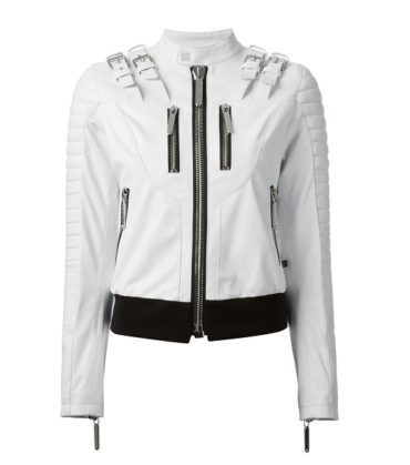 Shop White Leather Zipper Jacket For Women - Genuine Leather Jackets
