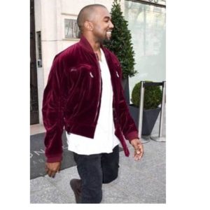 Kanye West Red Velvet Jacket - Genuine Leather Jackets
