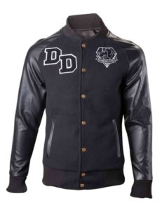 Diamond Dogs Metal Gear Black Varsity Jacket | GLJ
