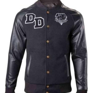 Diamond Dogs Metal Gear Black Varsity Jacket | GLJ