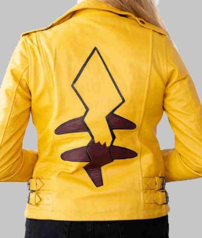 Pikachu Pokemon Yellow Leather Jacket - GLJ