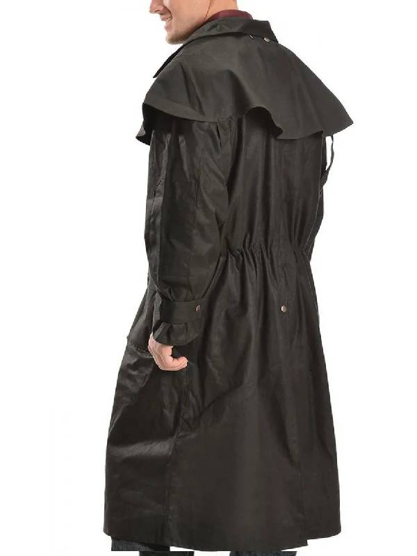 Cowboy Low Ride Black Duster Coat - GLJ